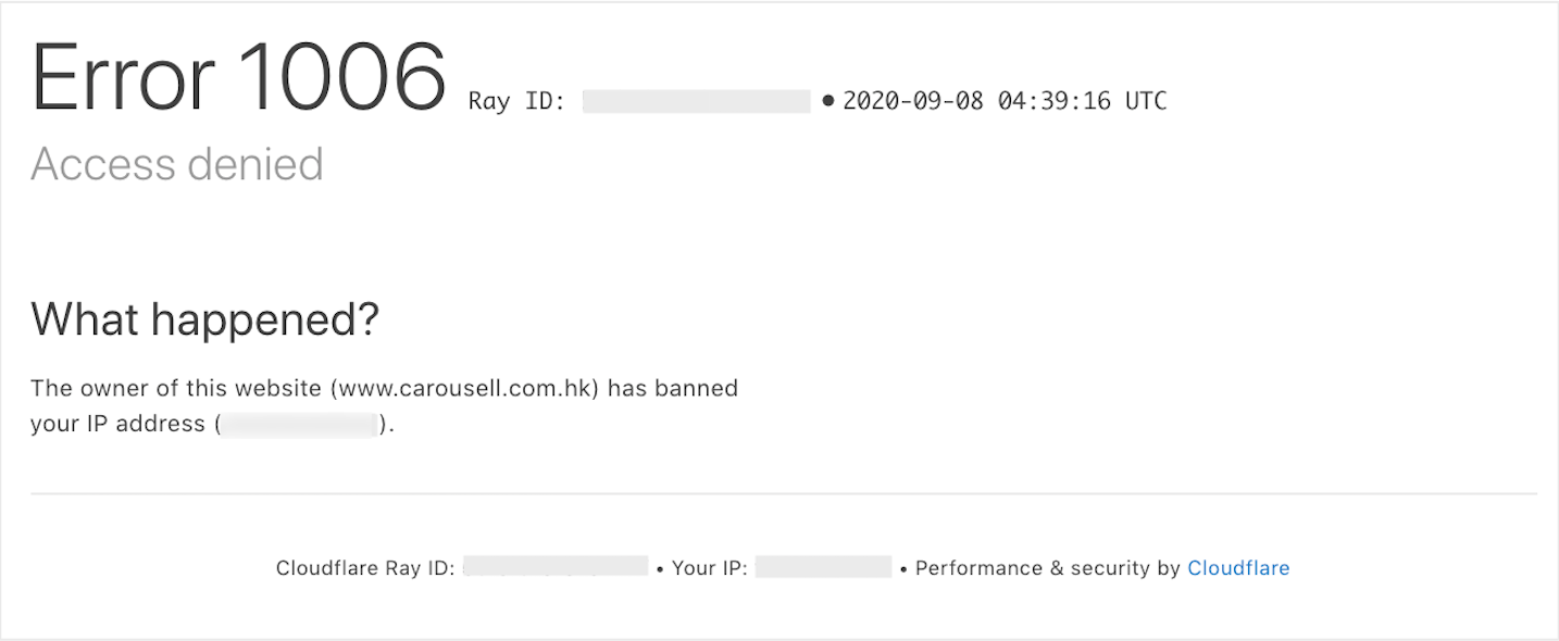 Cloudflare Errors 1006 1007 1008 How To Avoid Them ScrapingBee