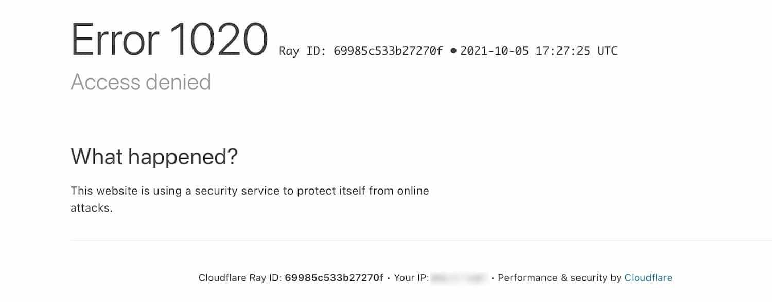 Cloudflare Error 1020 What Is It And How To Avoid It ScrapingBee